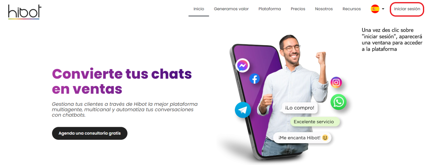 ¿Cómo ingresar a Hibot?